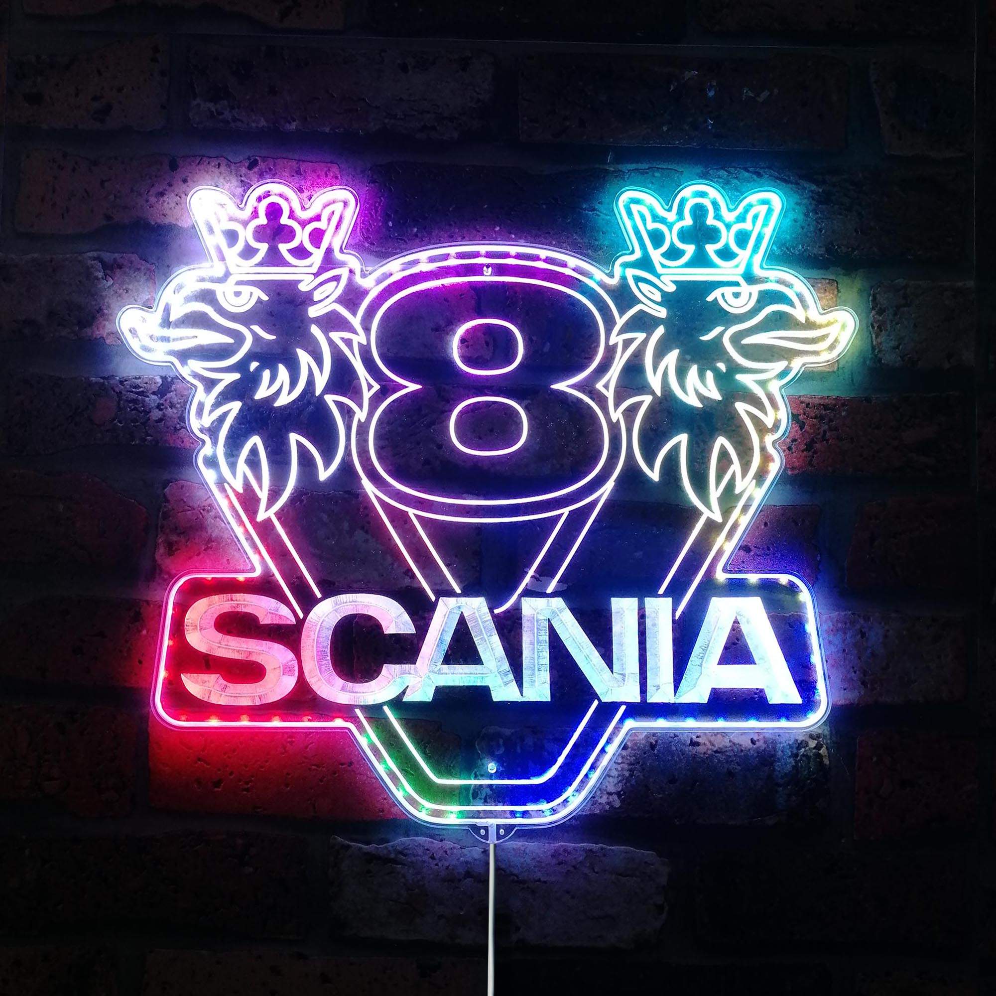 Scania Logo RGB LED Sign SafeSpecial LED Signs