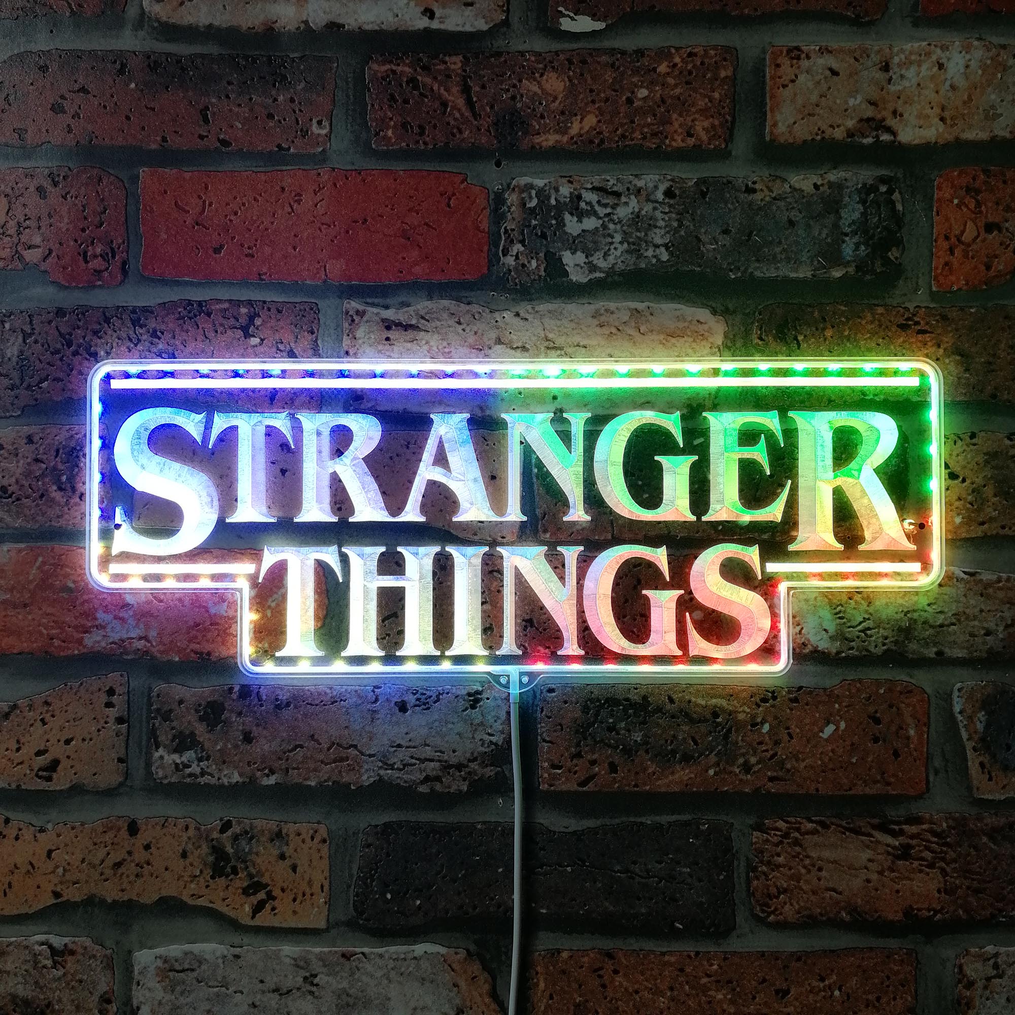 Stranger Things Logo RGB LED Sign SafeSpecial LED Signs